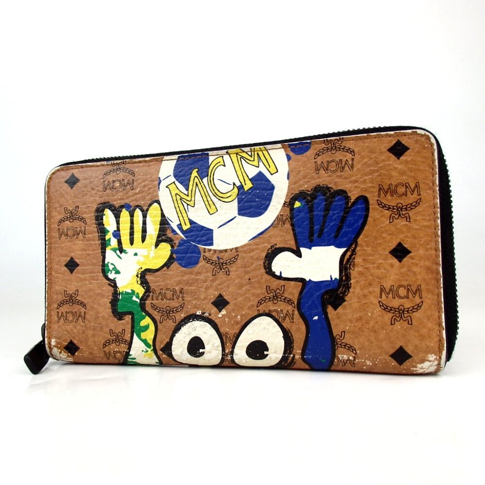 Rare Authentic Mcm Munich Cute Monsters Zip Around Pu… - Gem